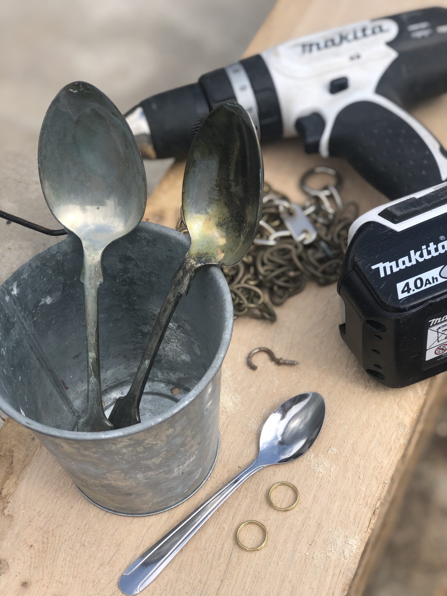 How to make a DIY Bird Scarer - or is it a recycled wind chime...