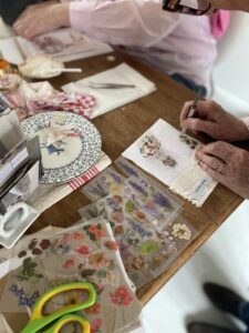 A Fabric Collage - another beautiful craft for Suffolk Puffs
