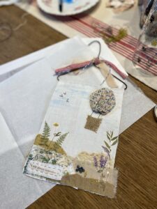 A Fabric Collage - another beautiful craft for Suffolk Puffs